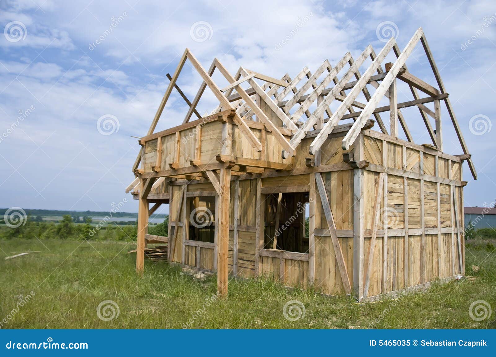 Wooden house frame stock image. Image of woodwork, building - 5465035