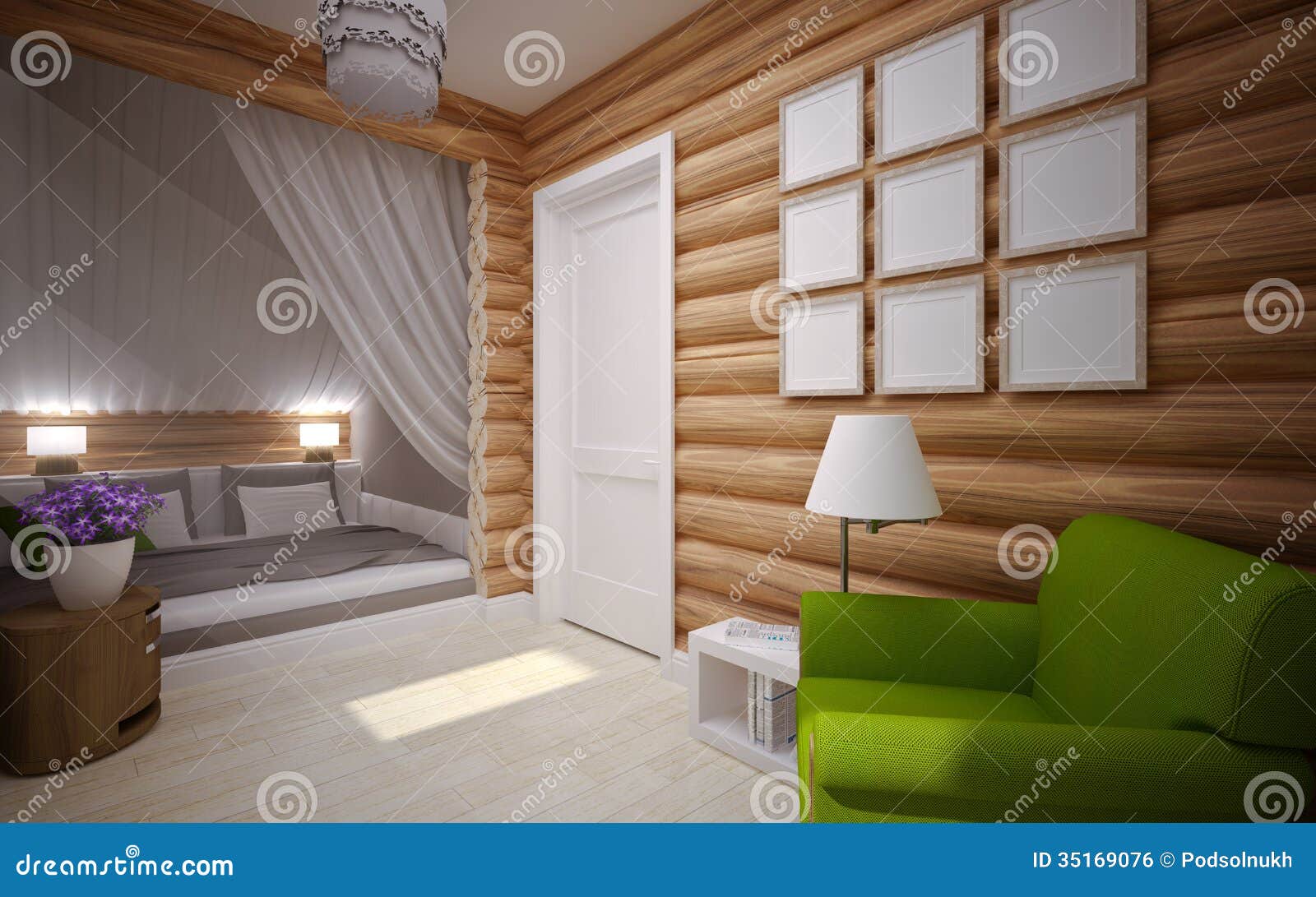 Wooden house interior stock photo. Image of architecture - 35169076