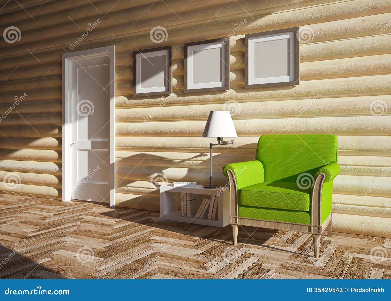 Wooden house interior stock photo. Image of inside, comfortable - 35429542