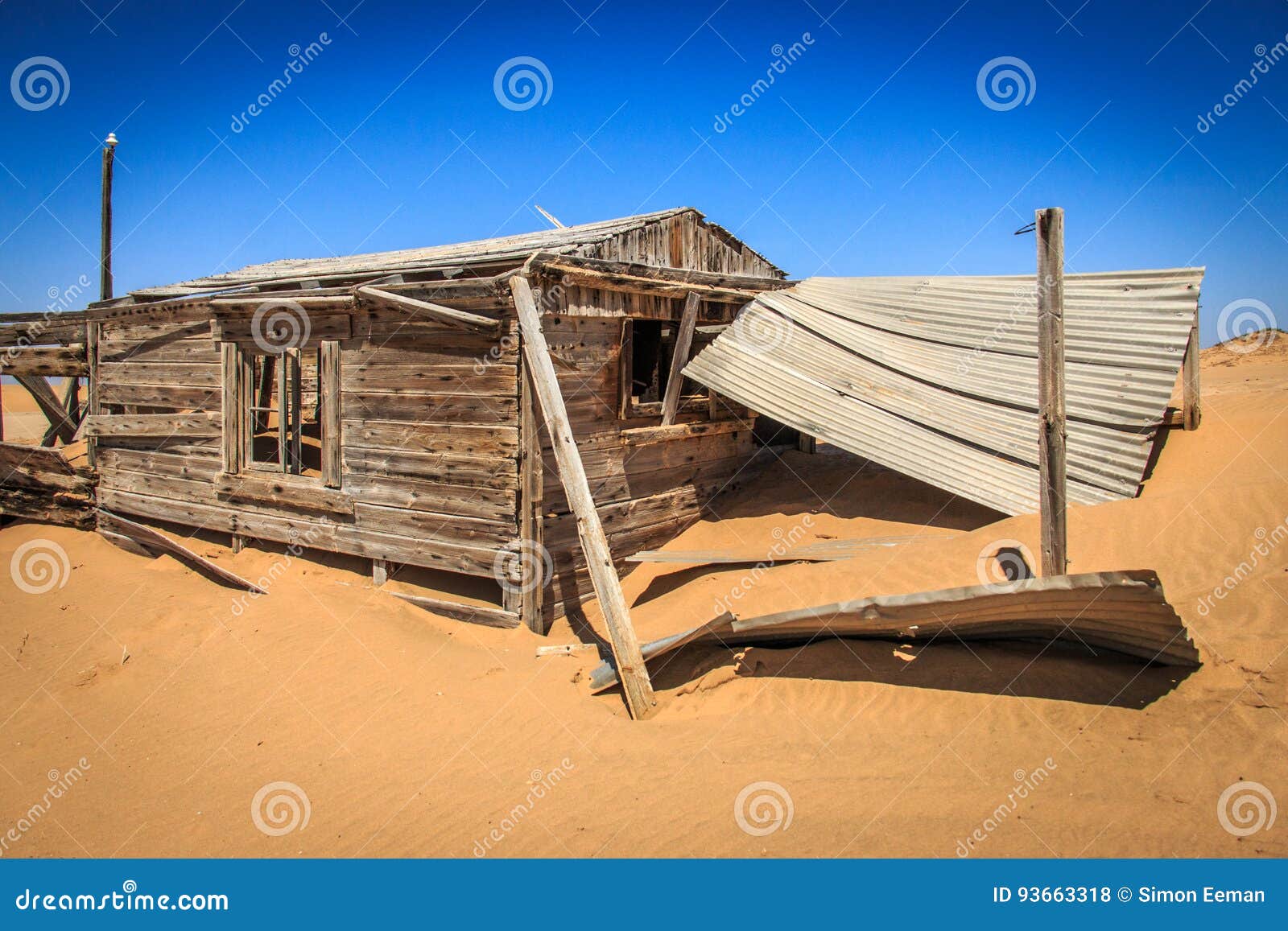 Wooden House in the Namib Desert. Stock Photo - Image of adventure ...
