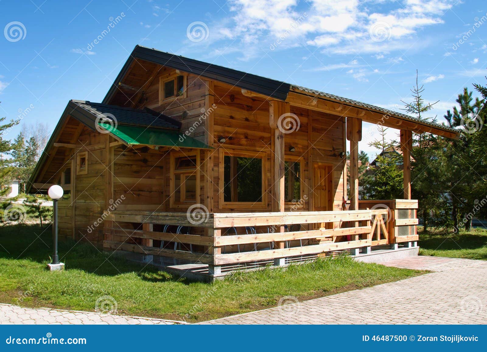 Wooden house editorial image. Image of prefabricated - 46487500