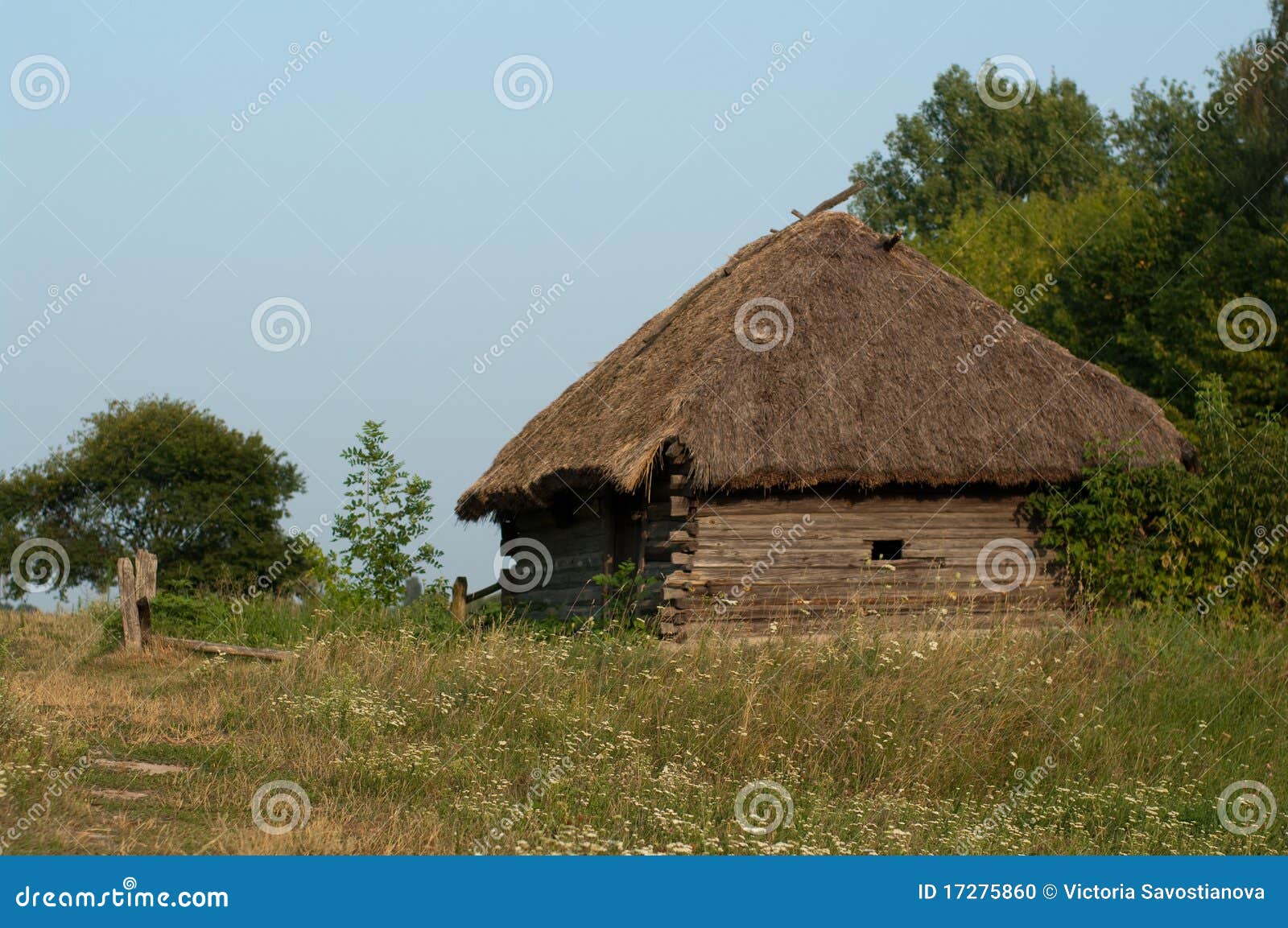 Wooden House In The Village Stock Photo - Image of outdoors, building ...