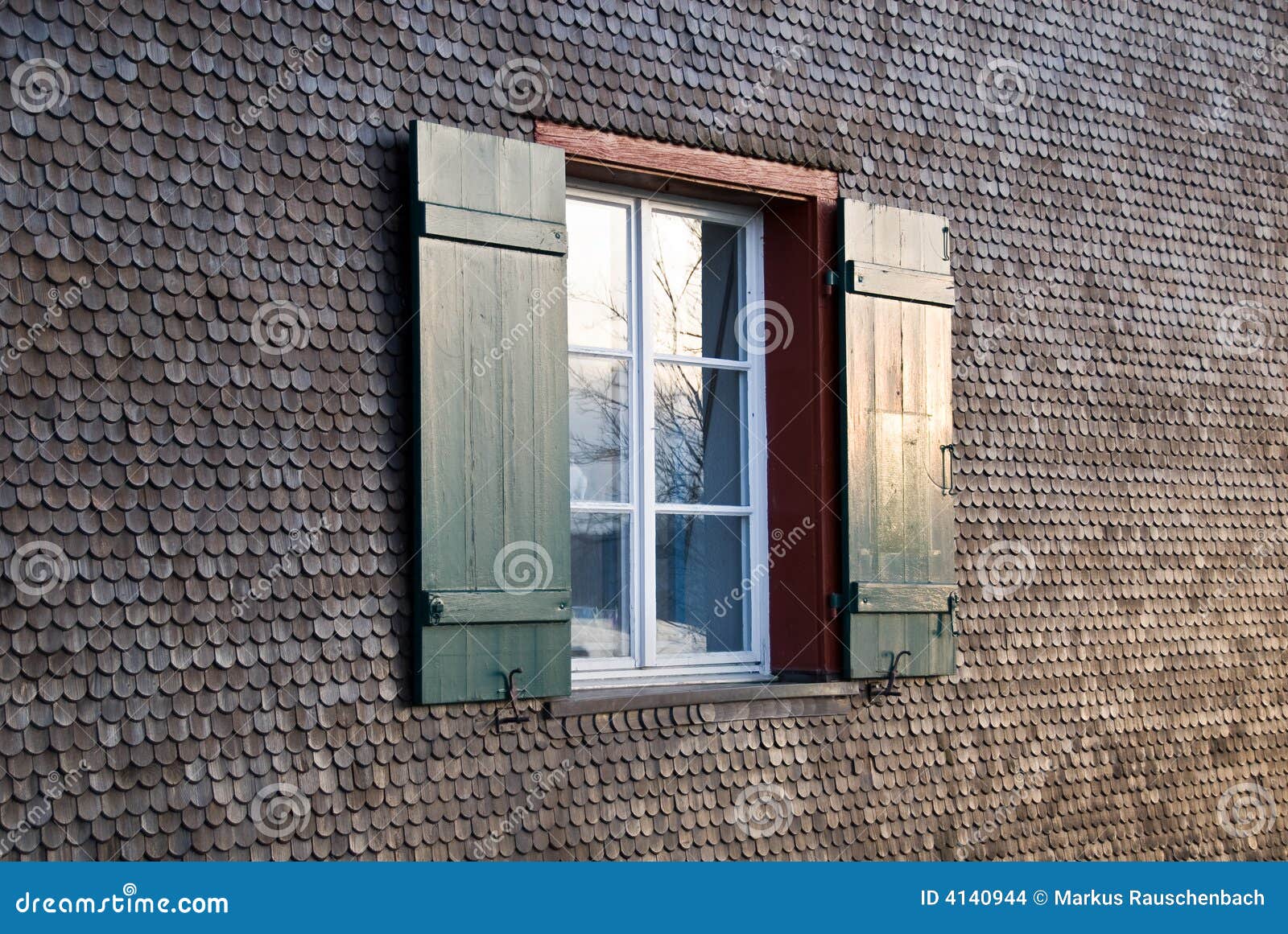 Wooden house window stock photo. Image of tiles, open - 4140944