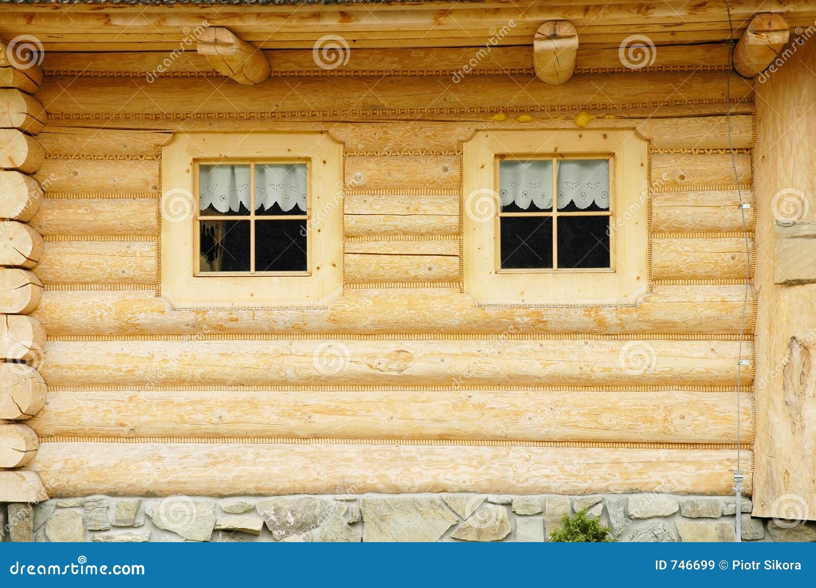 Wooden house windows stock image. Image of small, countryside - 746699