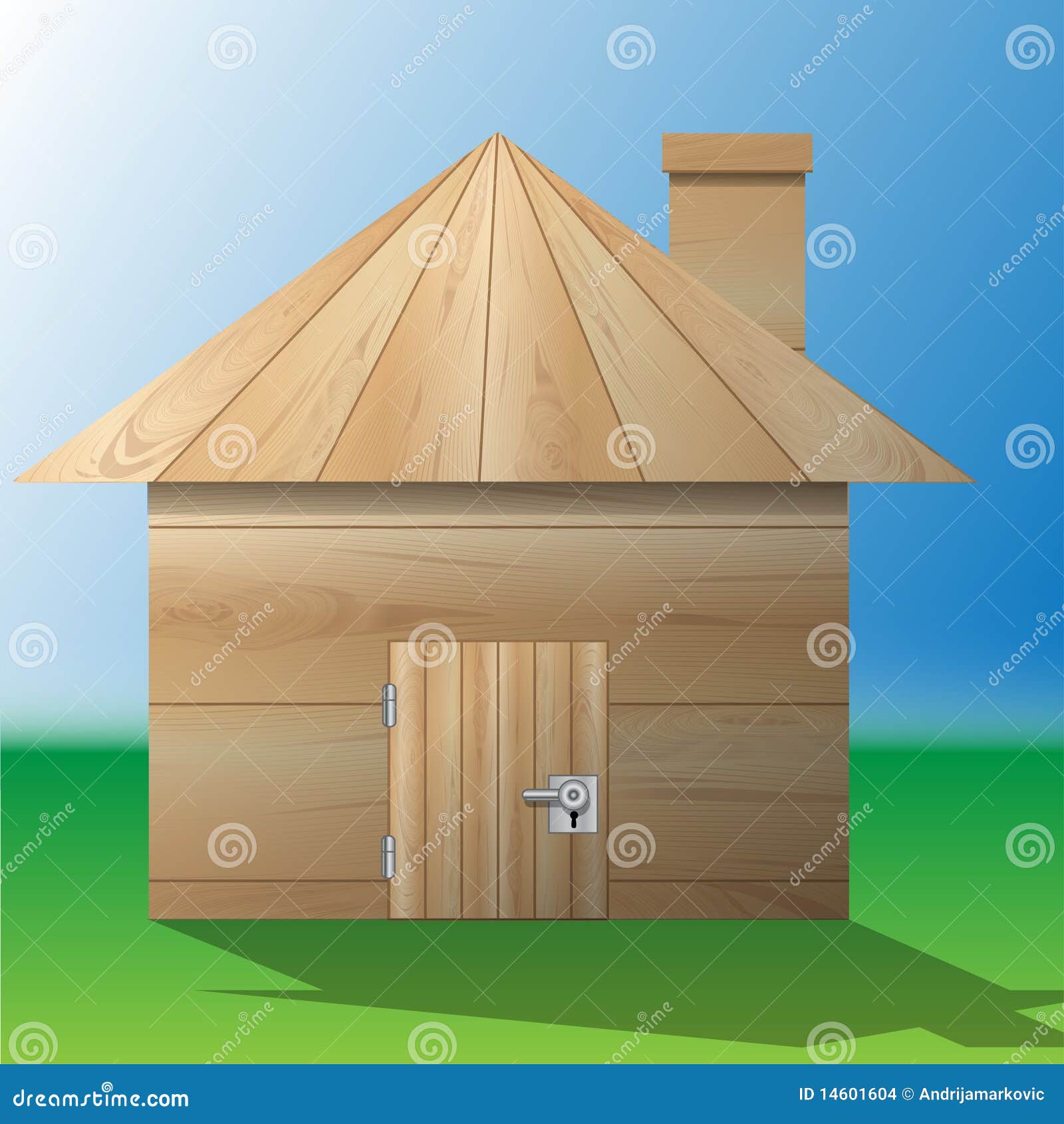 Wooden houses stock vector. Illustration of ecological - 14601604