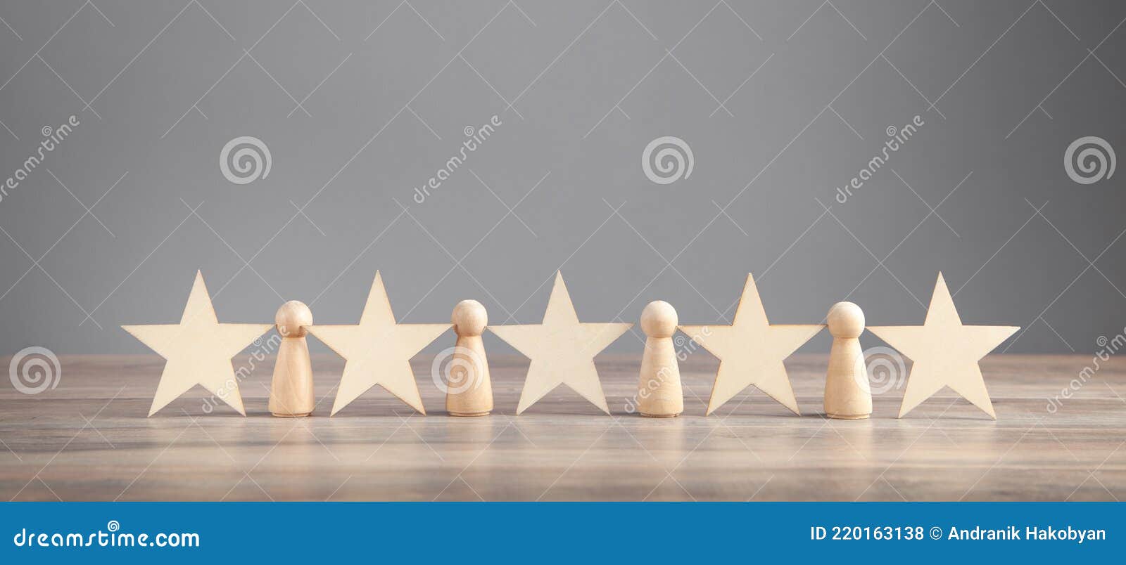 Wooden Human Figures with Stars. Best Customer Evaluation and ...