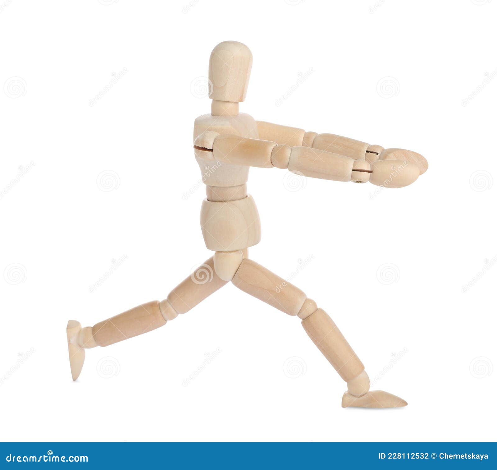 Wooden Human Model on White Background. Mini Mannequin Stock Photo ...
