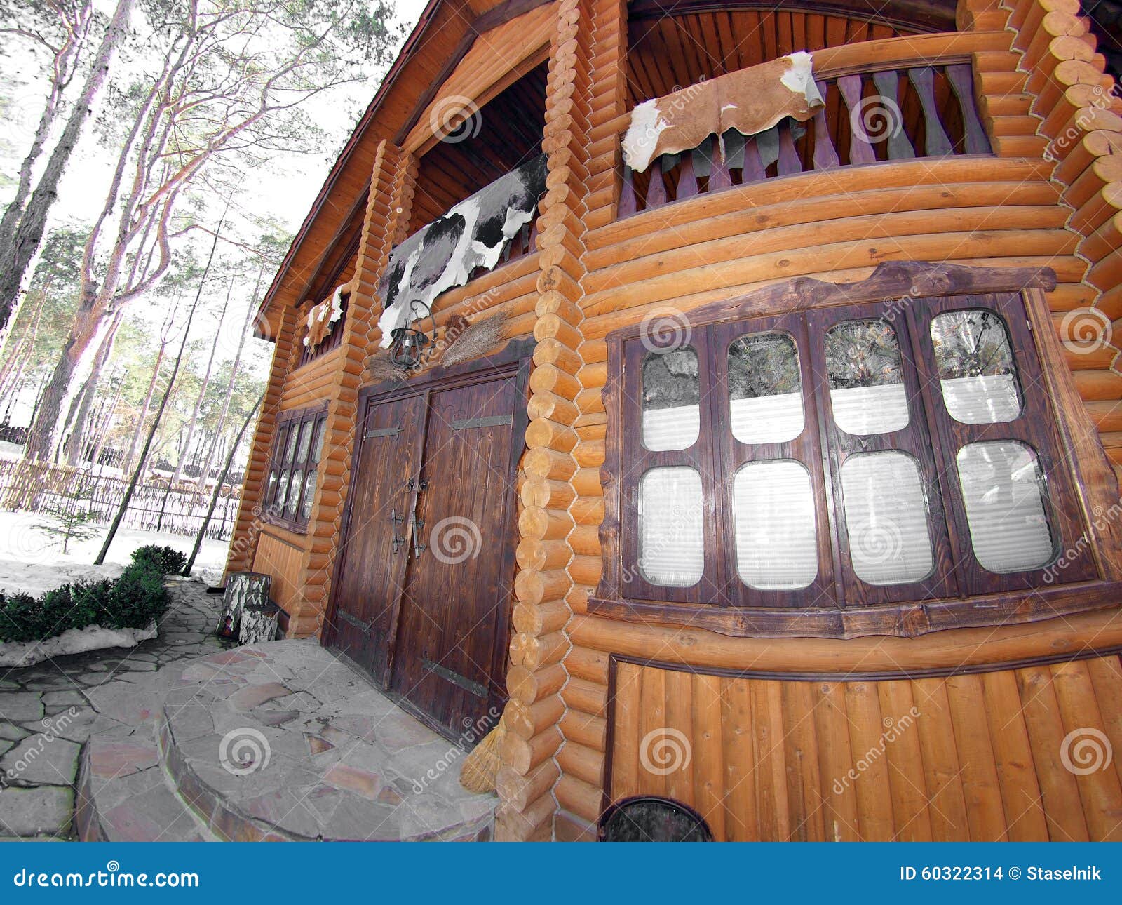 Wooden hut stock photo. Image of christmas, scene, decoration - 60322314