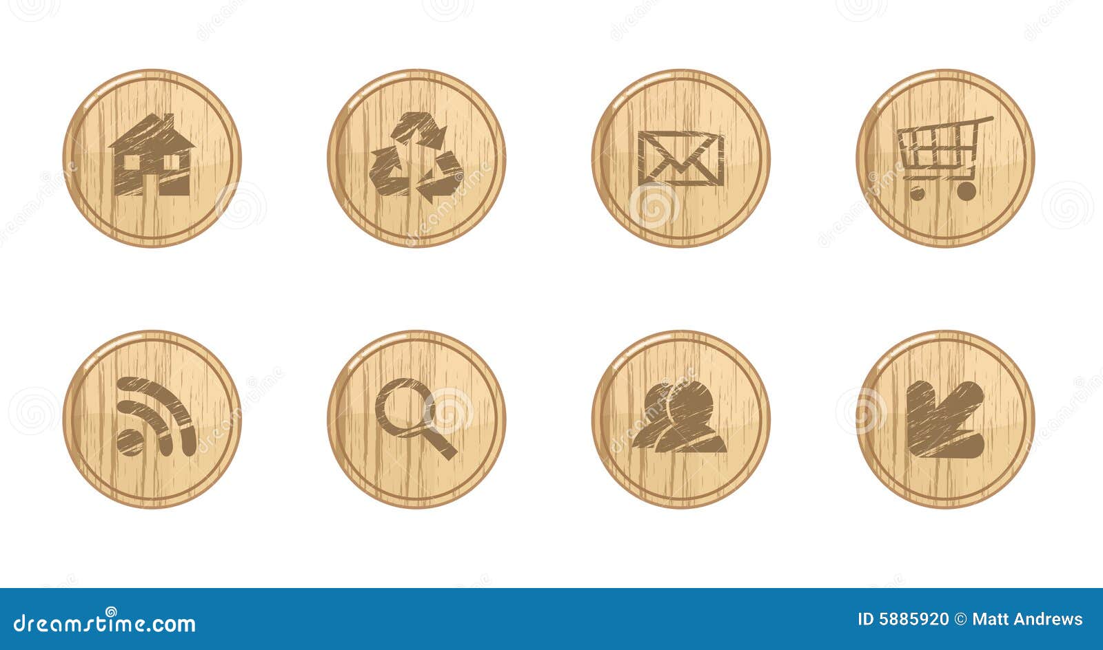 Wooden icons editorial image. Illustration of design, home - 5885920