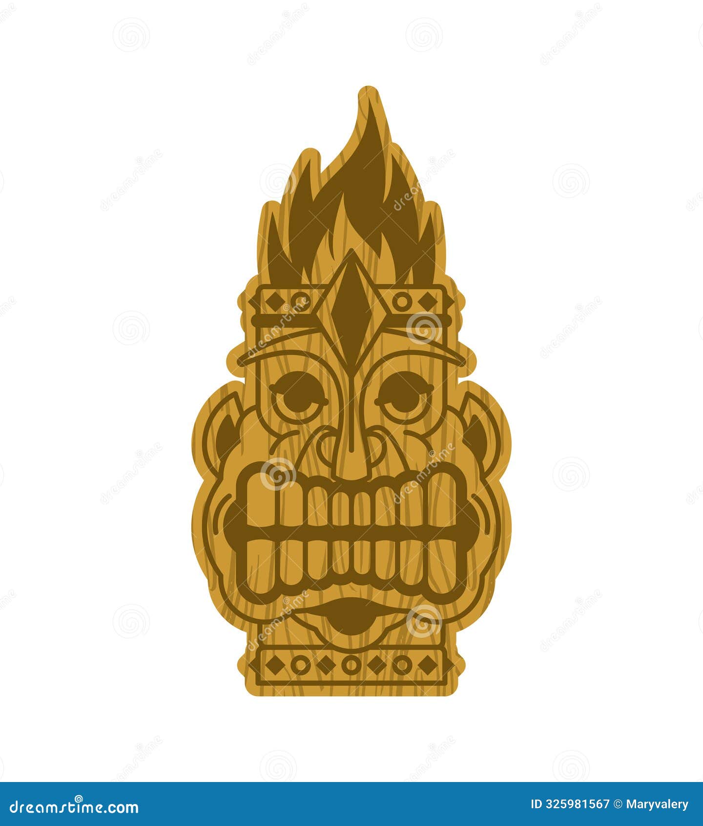 Wooden Idol Sign, Graven Image Symbol Stock Vector - Illustration of ...