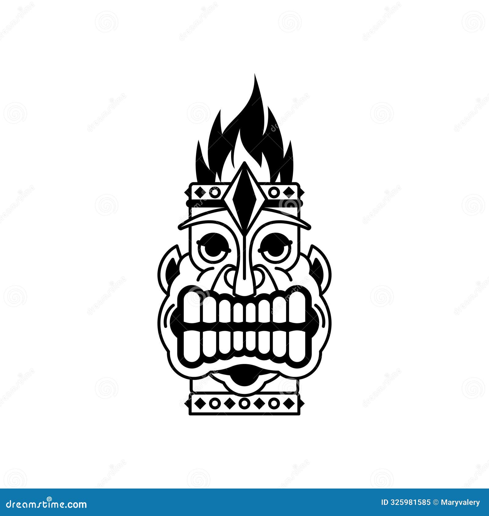 Wooden Idol Sign, Graven Image Symbol Stock Vector - Illustration of ...