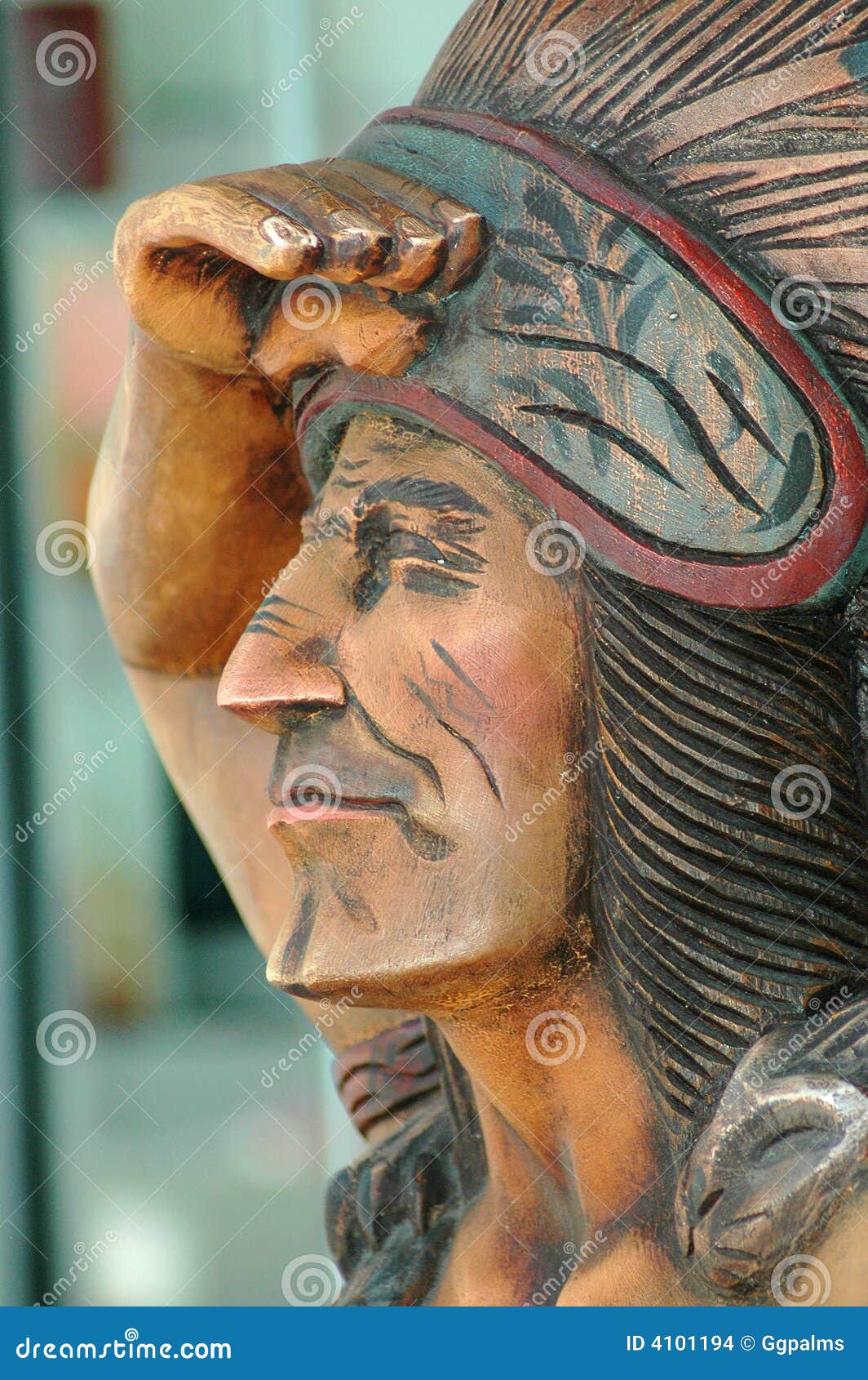 The Wooden Indian stock photo. Image of statue, tobacco - 4101194