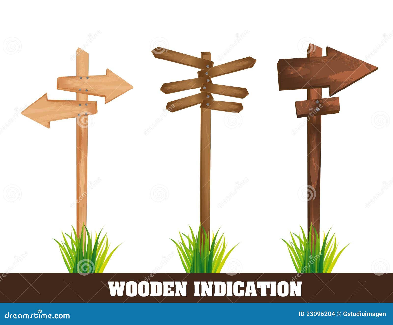 Wooden indication stock vector. Illustration of identity - 23096204