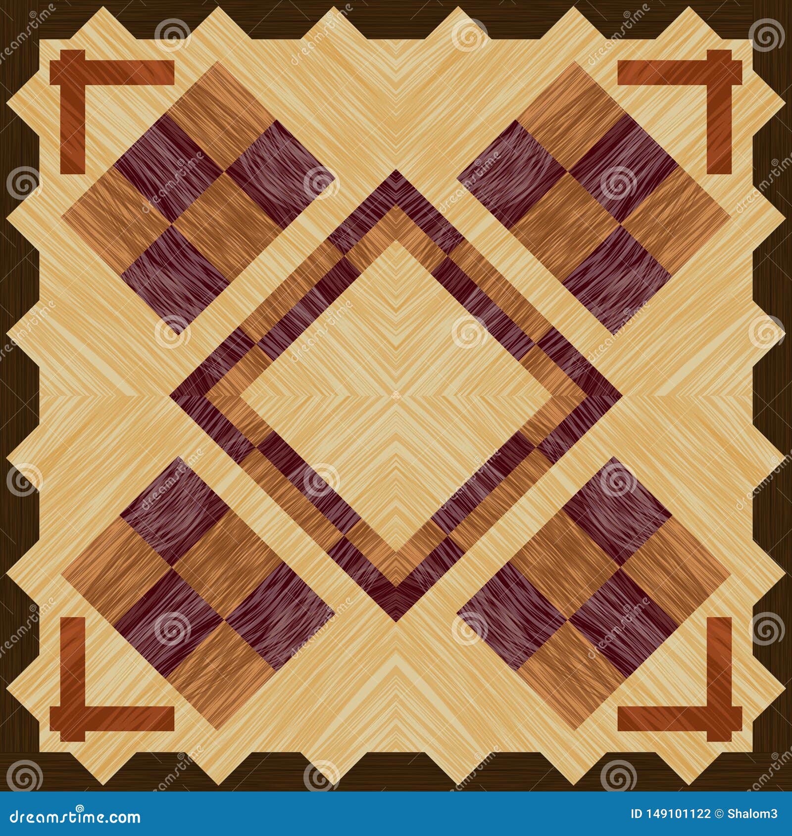 Inlay Wooden Pattern Fine Texture Royalty-Free Illustration ...