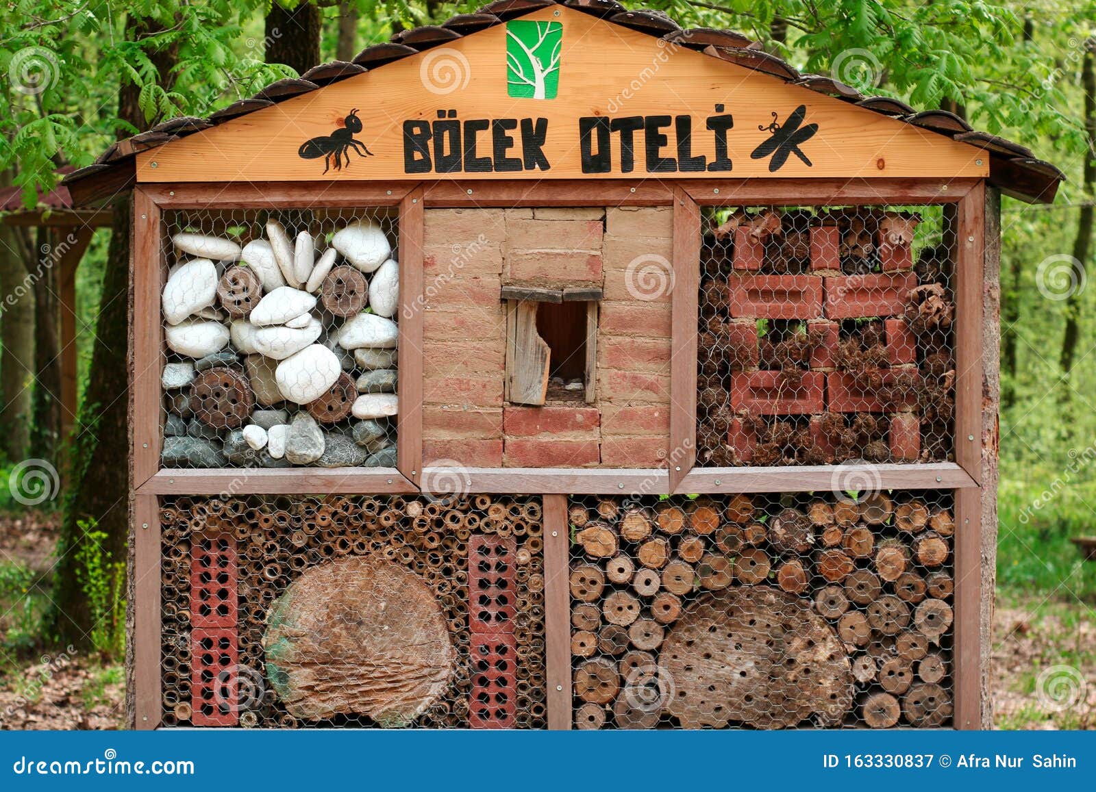 Wooden Insect House in the Forest Stock Image - Image of forest, nature ...