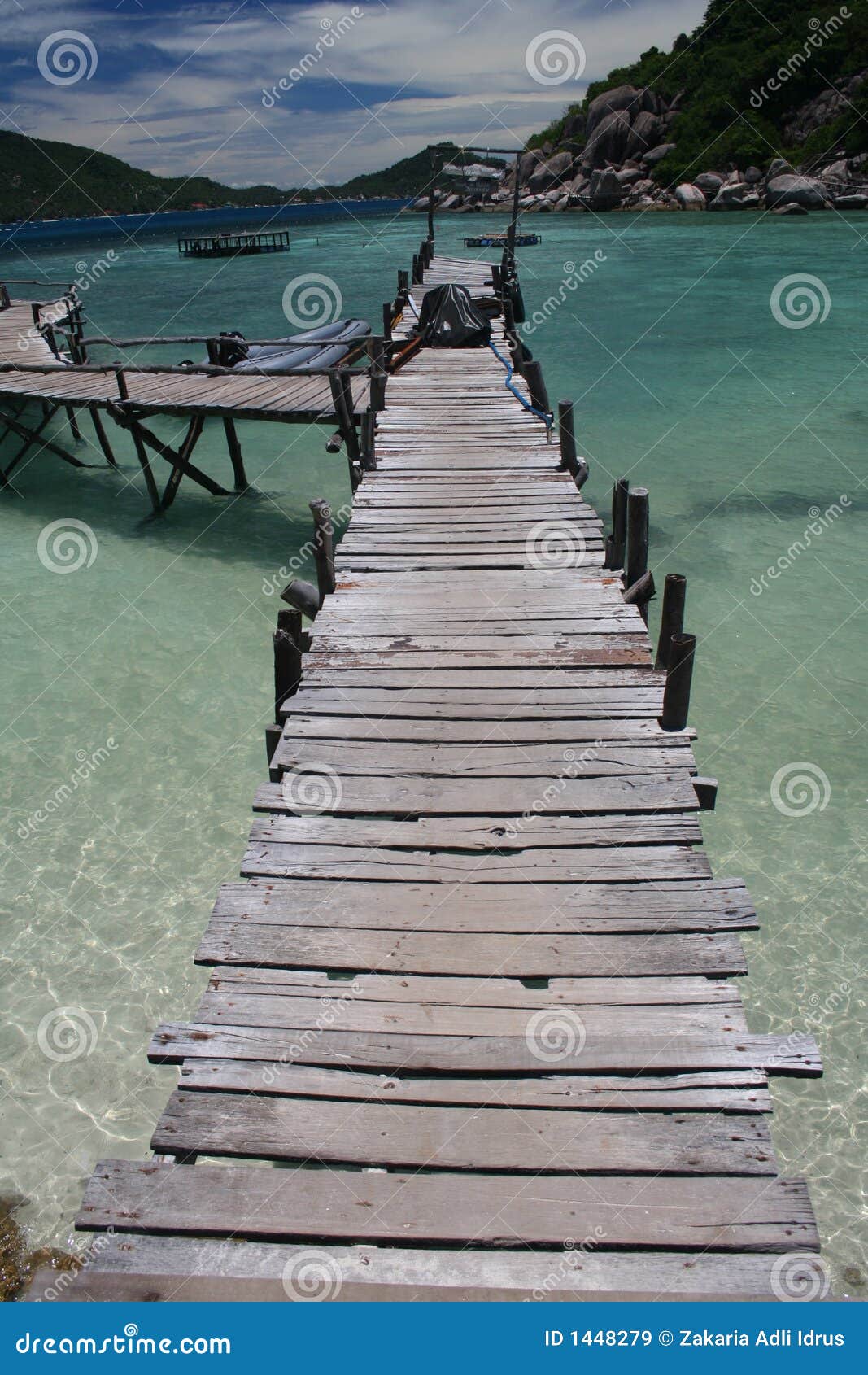 Wooden Jetty stock image. Image of samui, exotic, jetties - 1448279