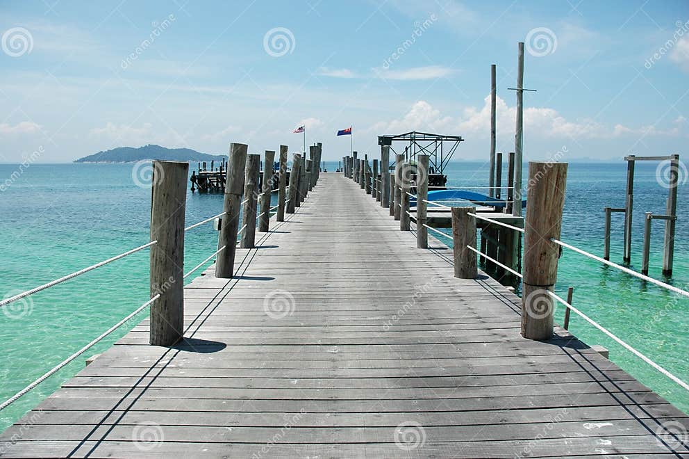 Wooden jetty stock image. Image of jetty, blue, relax - 2083367