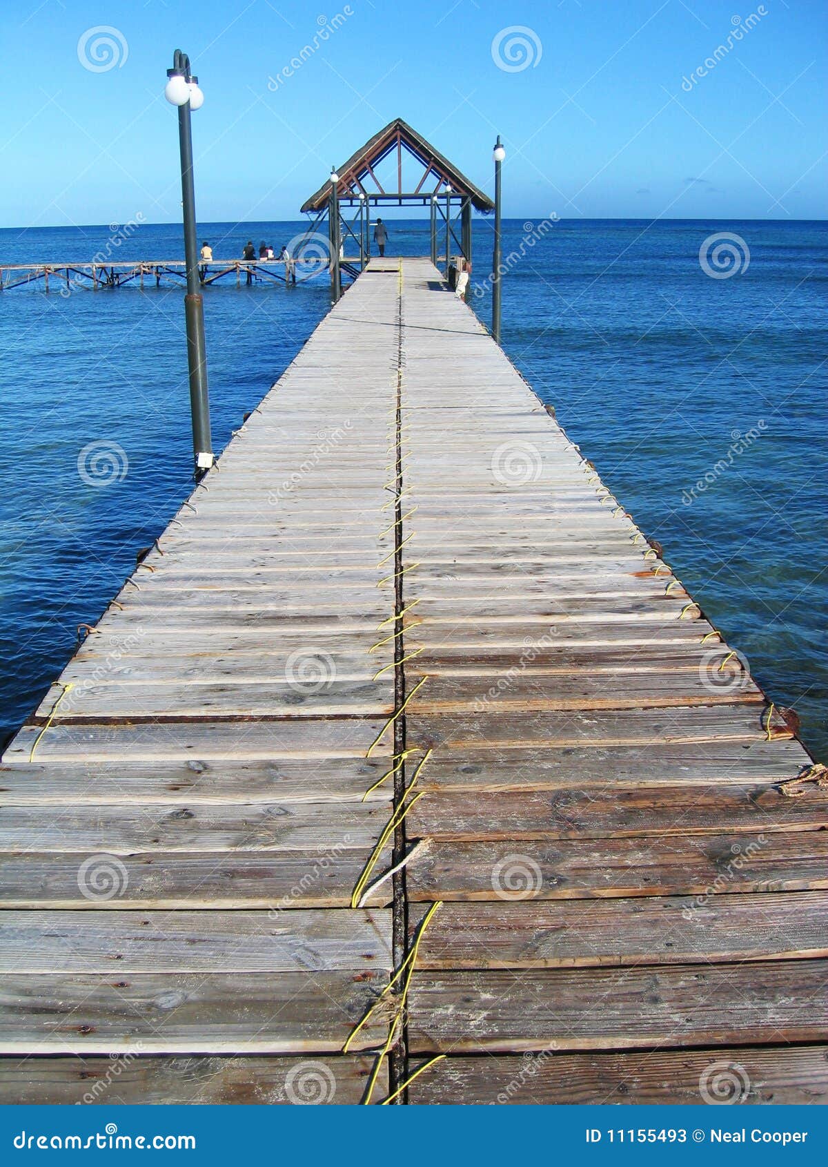 Wooden Jetty in Mauritius stock image. Image of local - 11155493