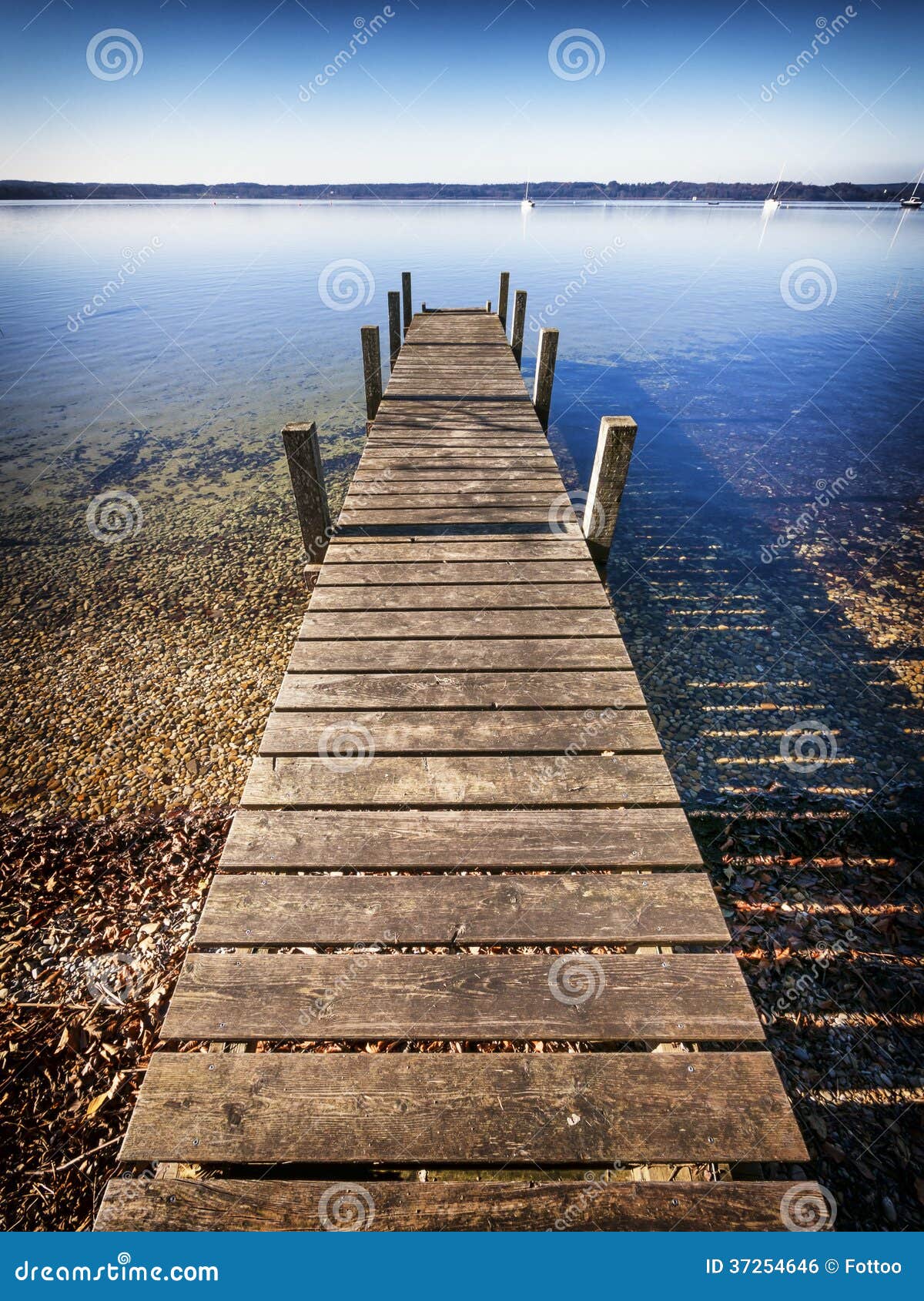 Wooden jetty stock photo. Image of jetty, color, lake - 37254646