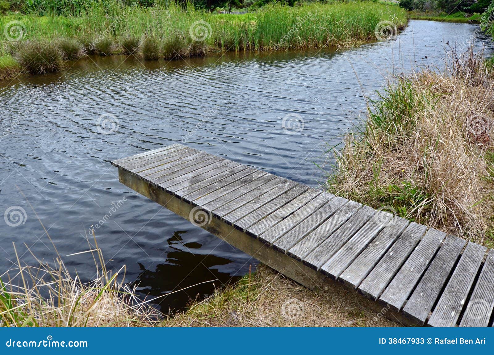 Wooden jetty stock image. Image of taupo, stream, tourism - 38467933