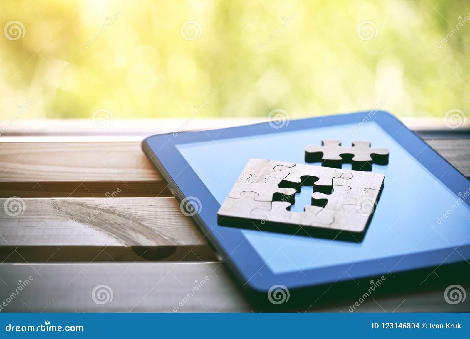 Wooden Jigsaw Puzzle with Tablet Computer Stock Photo - Image of wooden ... Wooden Jigsaw Puzzle with Tablet Computer Stock Photo - Image of wooden ...