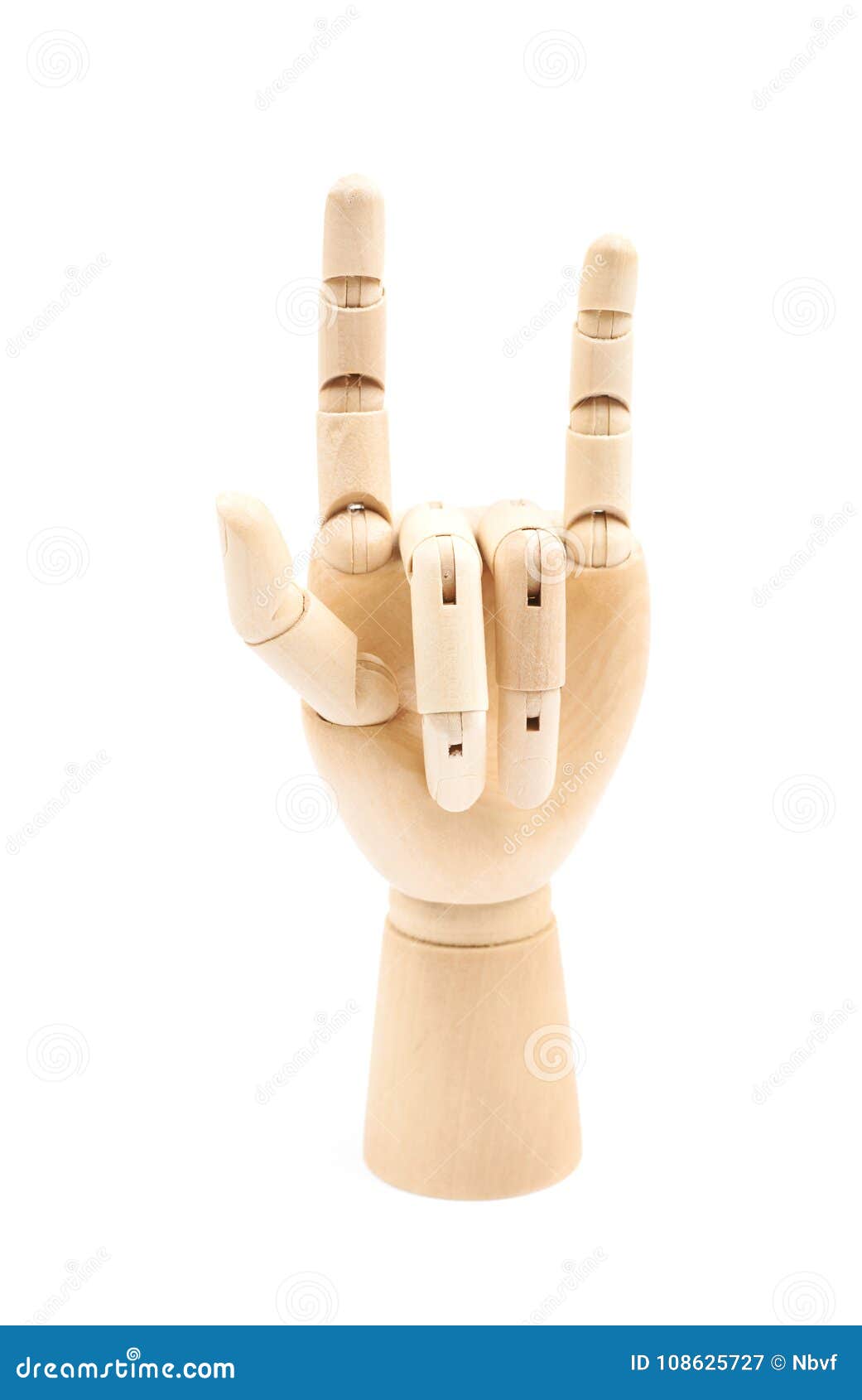 Wooden joint model of hand stock image. Image of isolated - 108625727