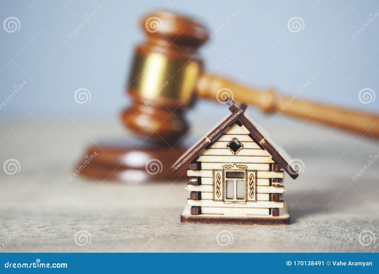 Wooden Judge with House Model Stock Image - Image of house, gavel ...