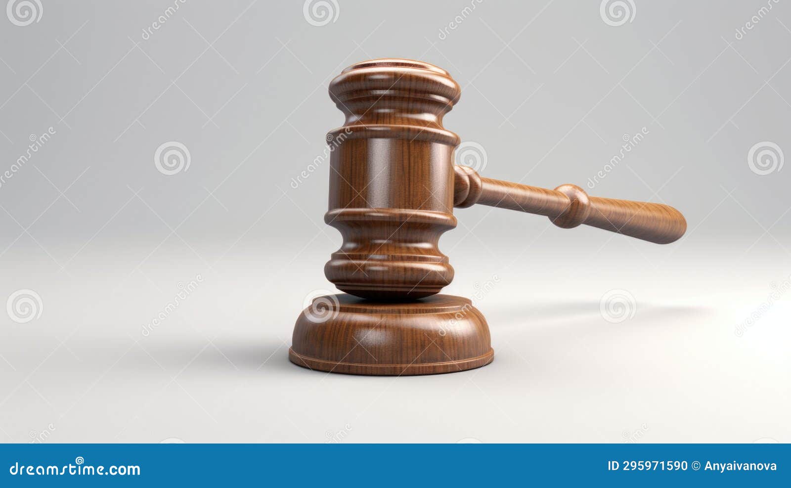 A Wooden Judge S Gavel on a White Surface Stock Illustration ...