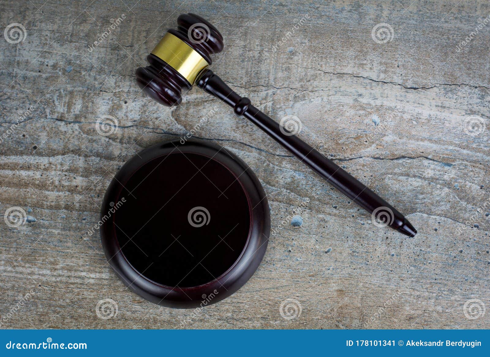 Wooden Judgement or Auction Mallet. Conceptual Image Stock Illustration ...