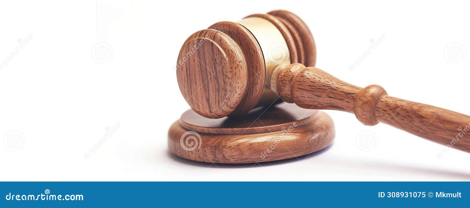 Wooden Judges Hammer on White Background Stock Image - Image of judges ...