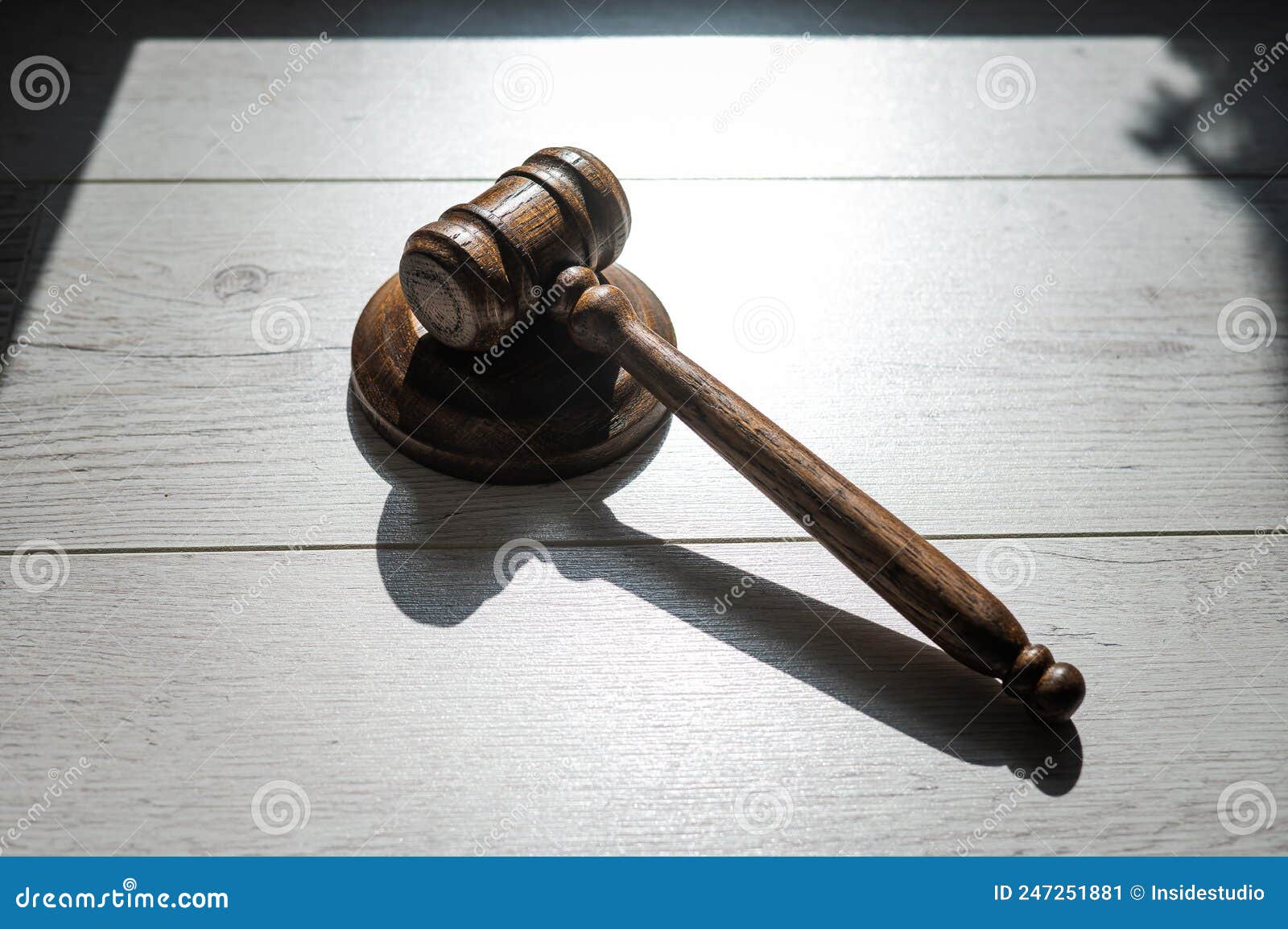 Wooden Judicial Gavel on a Wooden Laminate. Stock Image - Image of ...