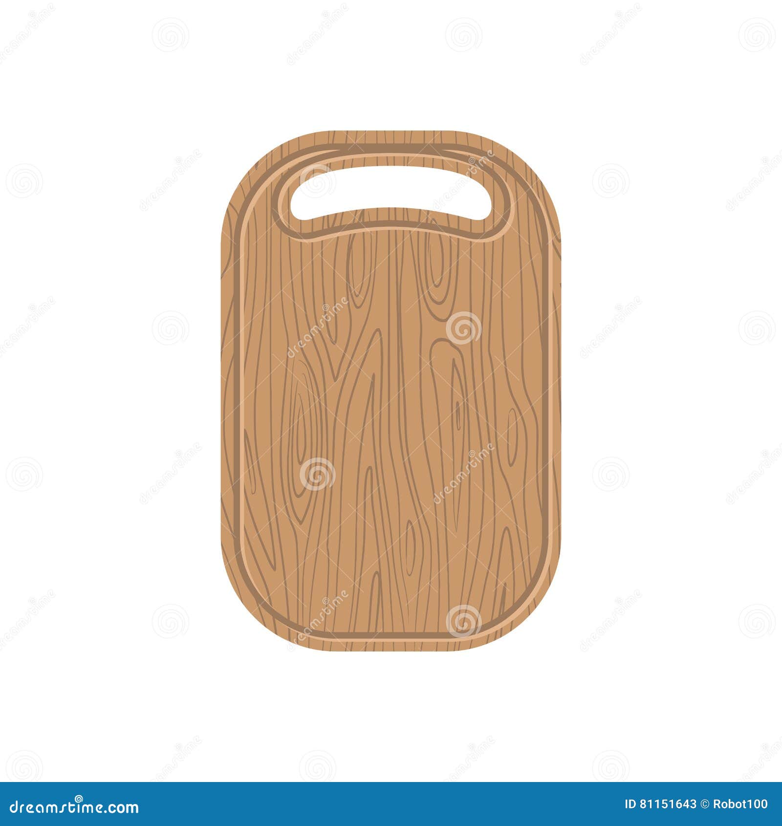 Wooden Kitchen Board. Kitchen Utensils for Cutting Food Stock Vector ...