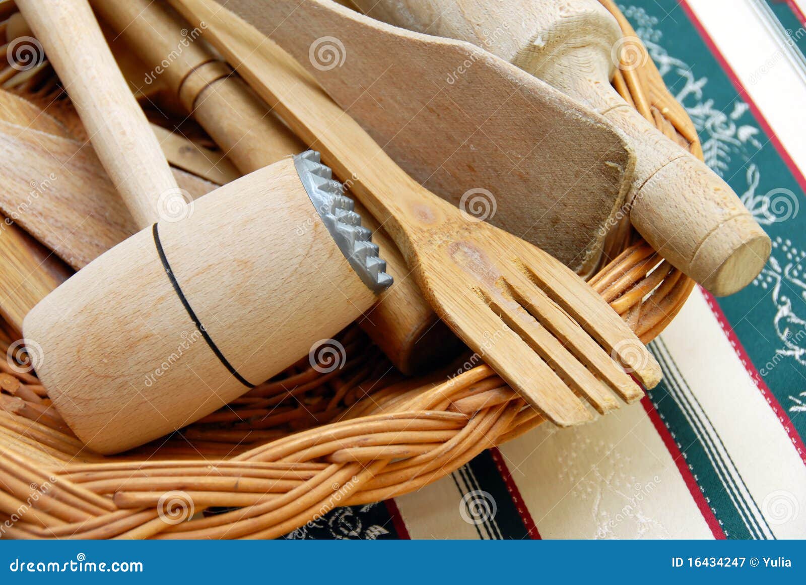 Wooden kitchen equipment stock image. Image of metallic - 16434247