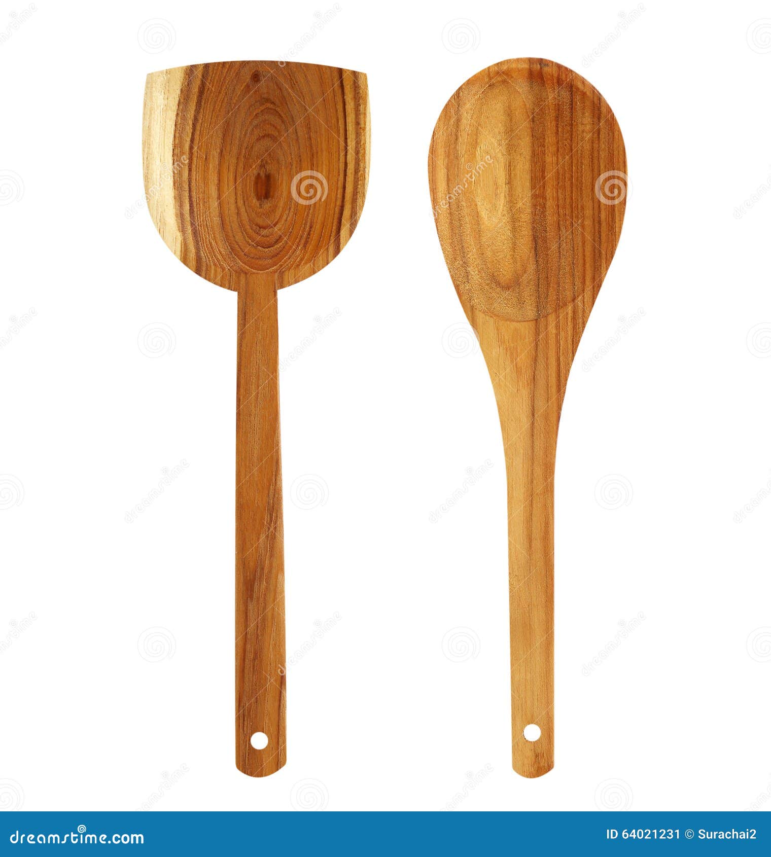 Wooden Kitchen Spoons on White Stock Image - Image of items ...