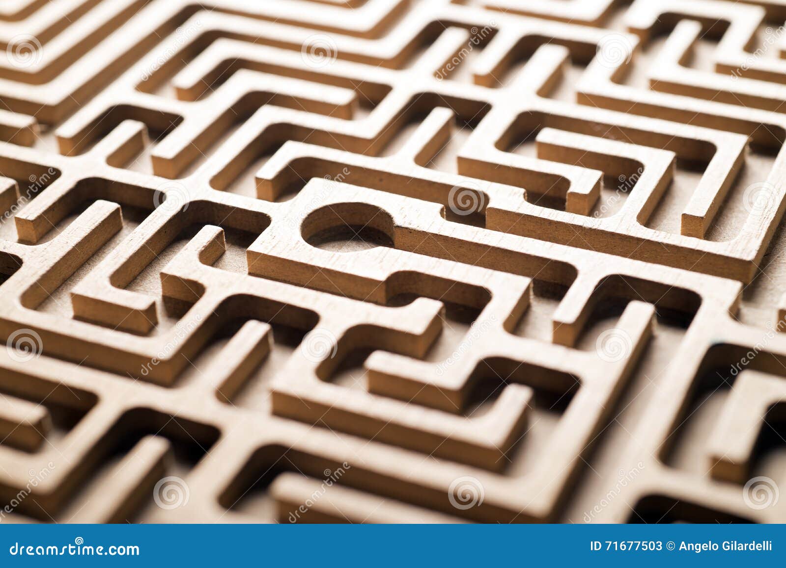 Wooden labyrinth stock image. Image of difficult, texture - 71677503