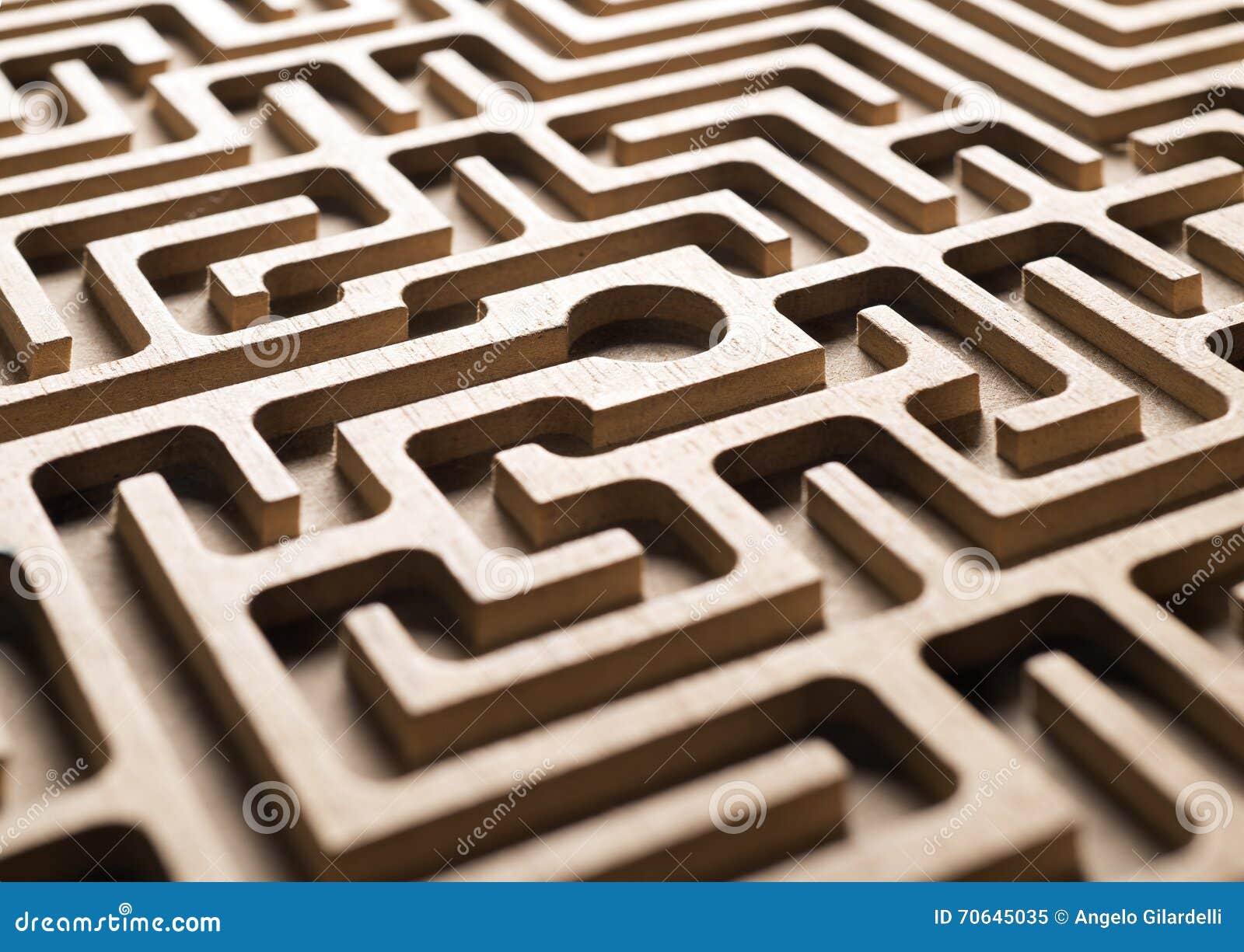 Wooden labyrinth stock image. Image of concept, font - 70645035