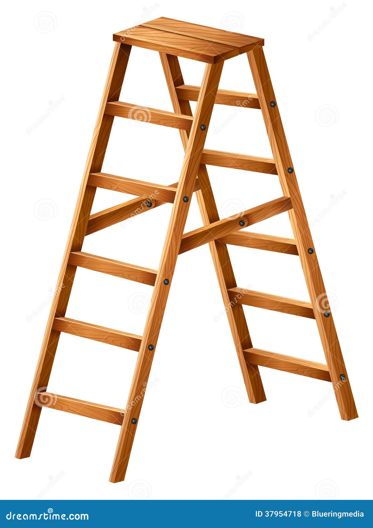 A Wooden Ladder Royalty Free Stock Photos - Image: 37954718