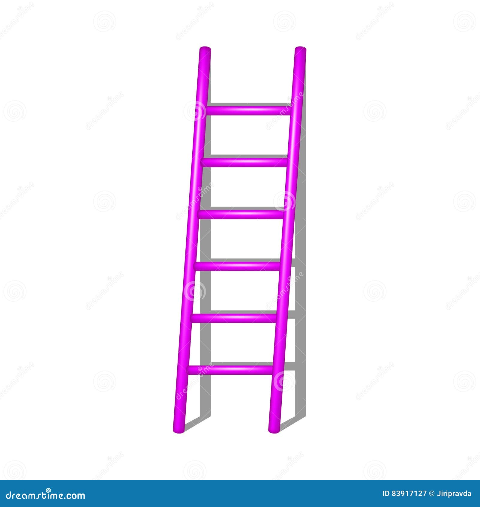 Wooden Ladder In Pink Design With Shadow Stock Vector - Illustration of ...