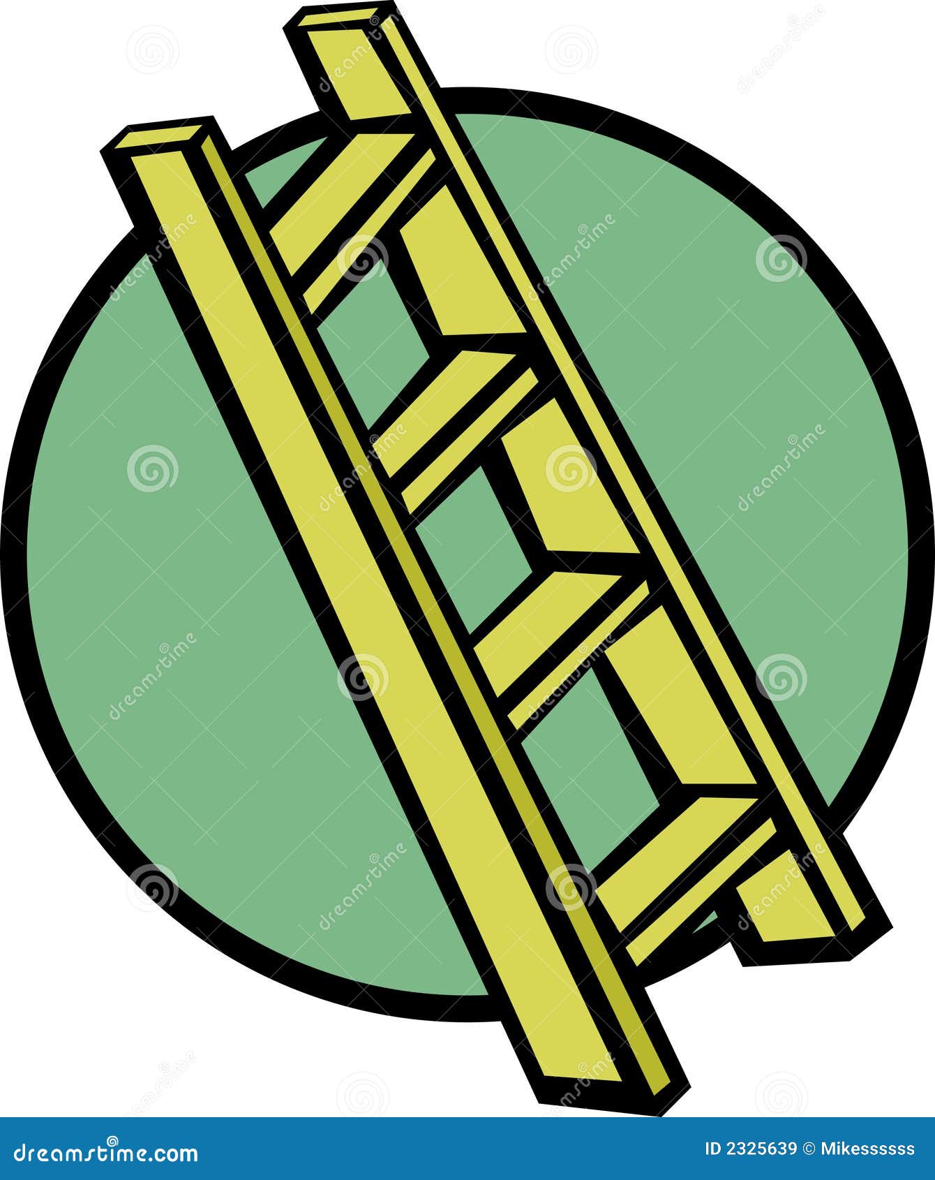 Wooden Ladder Vector Illustration Stock Vector - Illustration of ladder ...