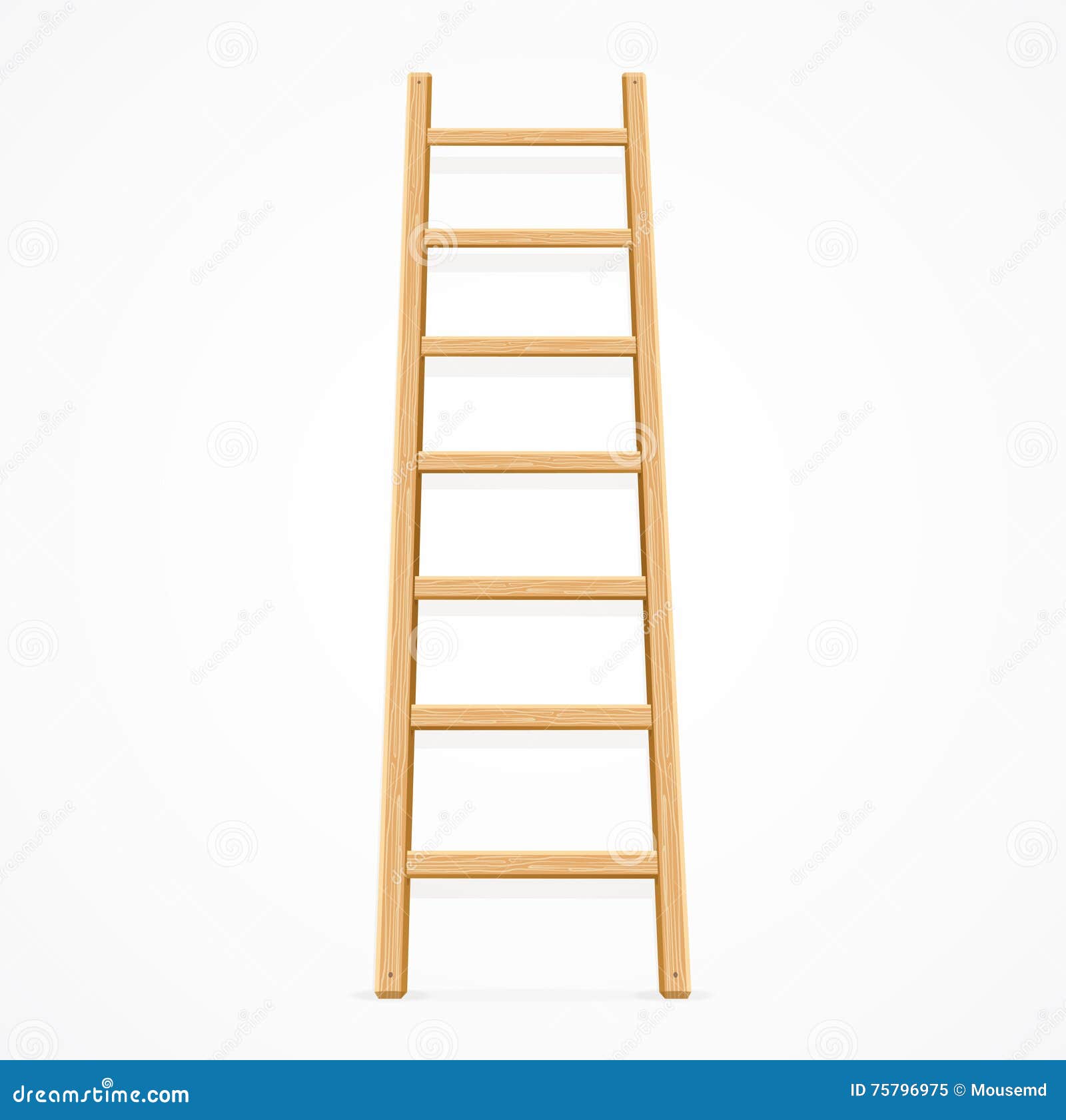 Wooden Ladder. Vector stock vector. Illustration of ladder - 75796975