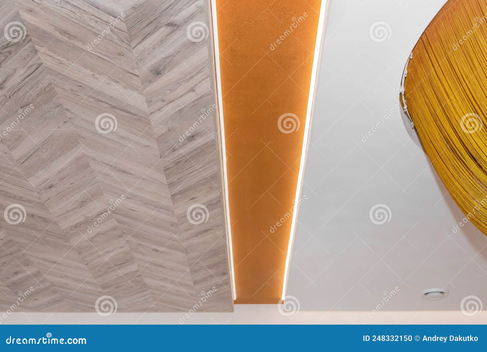 Wooden Laminate Abstract Ceiling Design Modern Interior Architecture ...