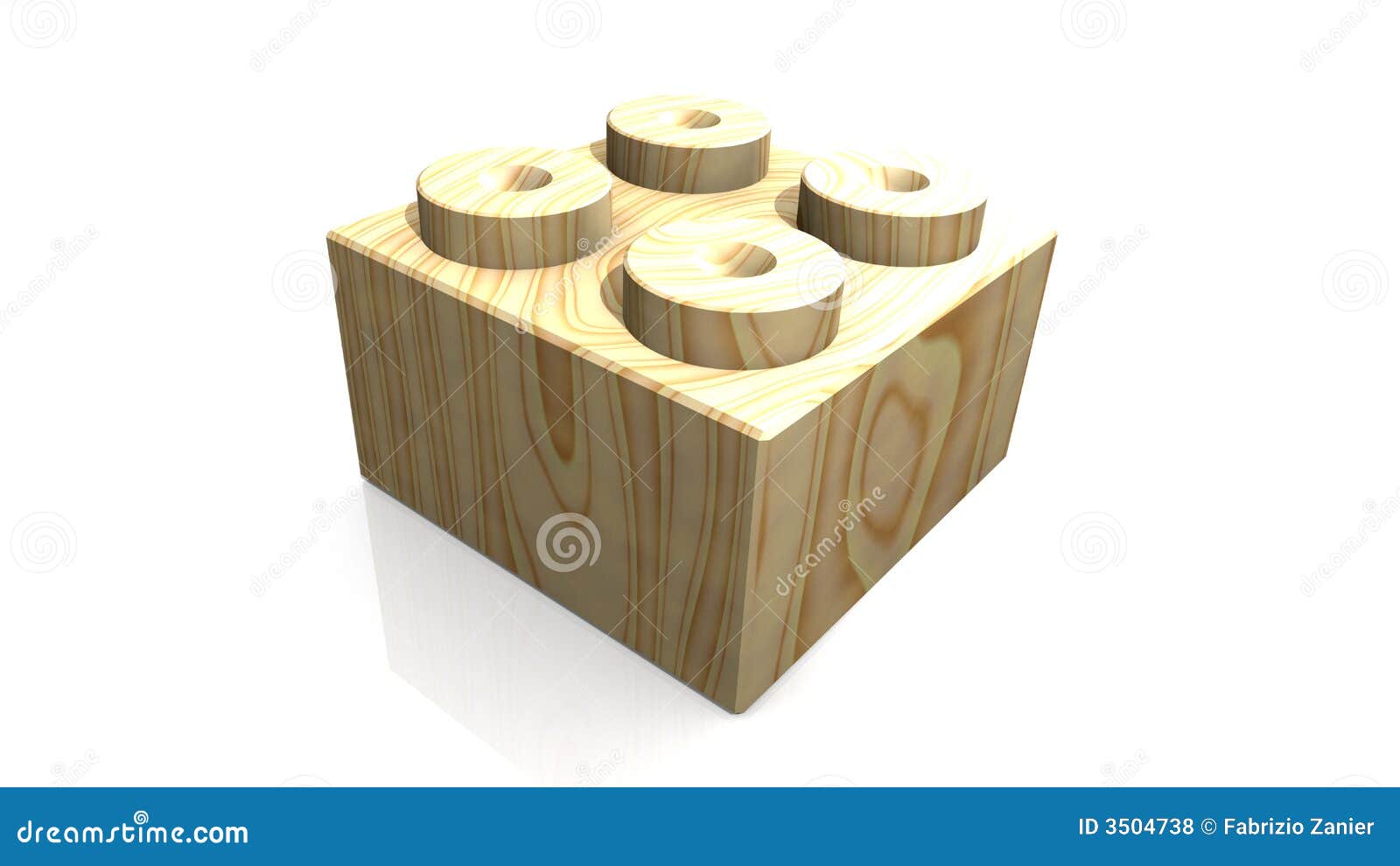 Wooden lego block (3D) stock illustration. Illustration of strategy ...