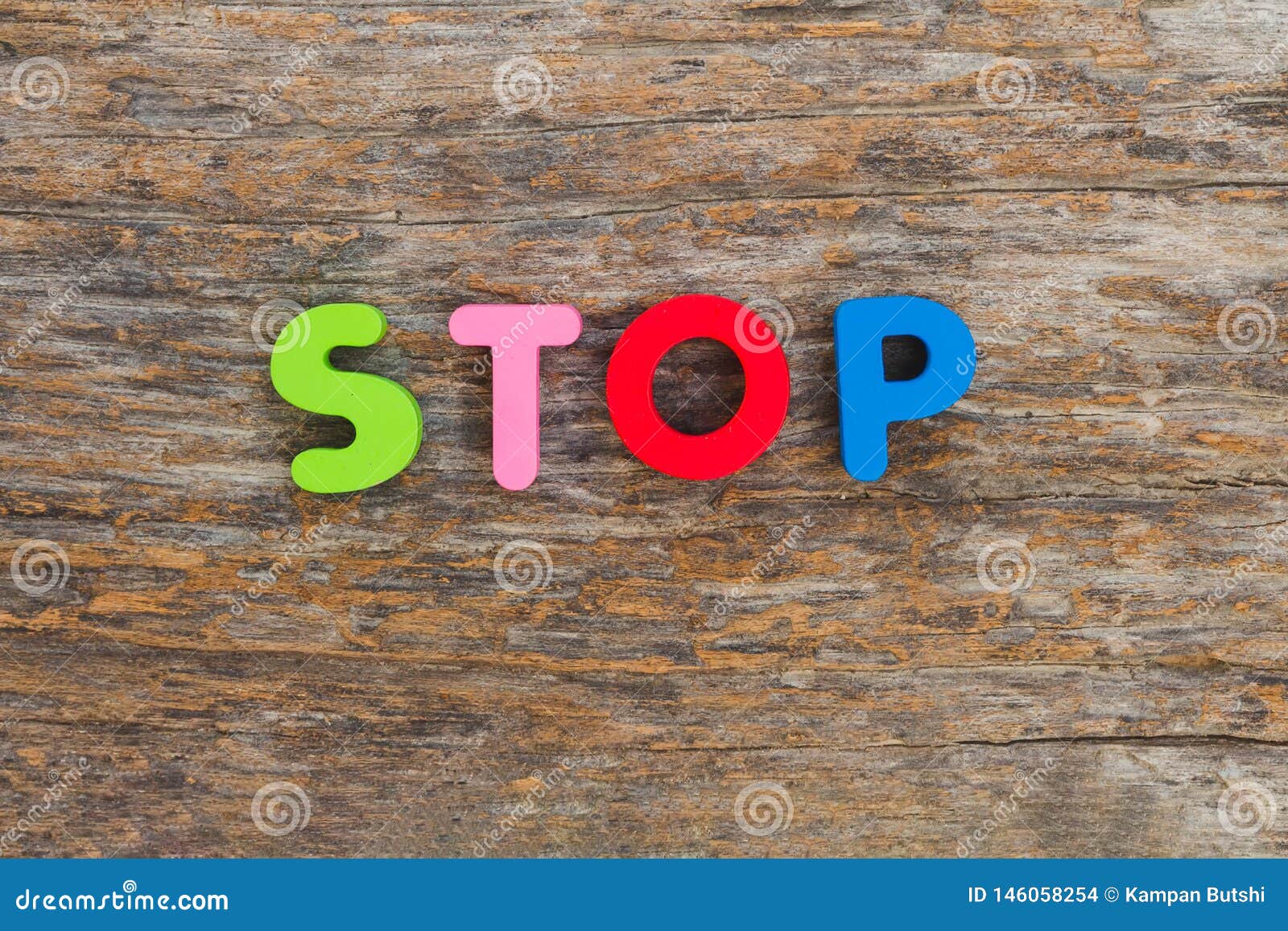 The Wooden Letter Came in the Word Stop Stock Photo - Image of ...