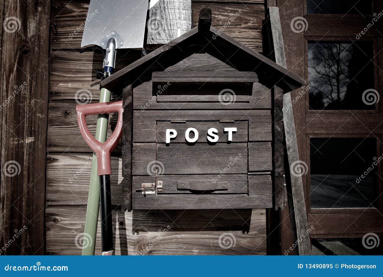 Wooden letterbox stock image. Image of send, timber, communication ...