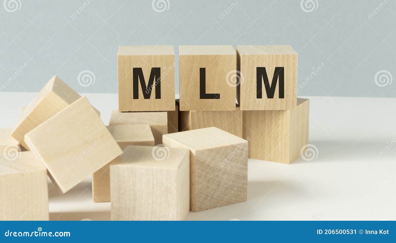 Wooden Letters Spelling MLM, Management Stock Image - Image of ...