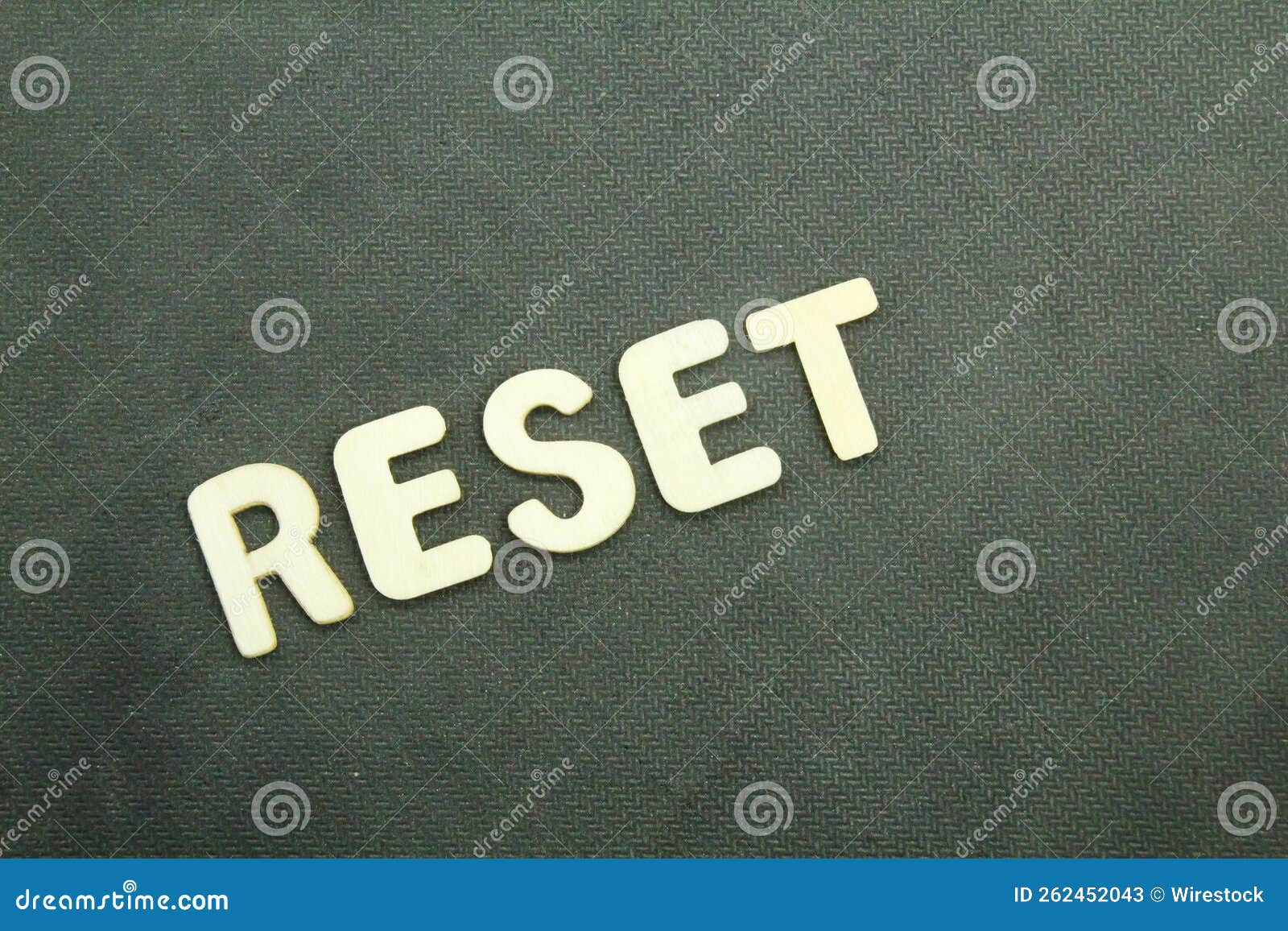 Wooden Letters with Word Reset. Concept Reset Stock Image - Image of ...