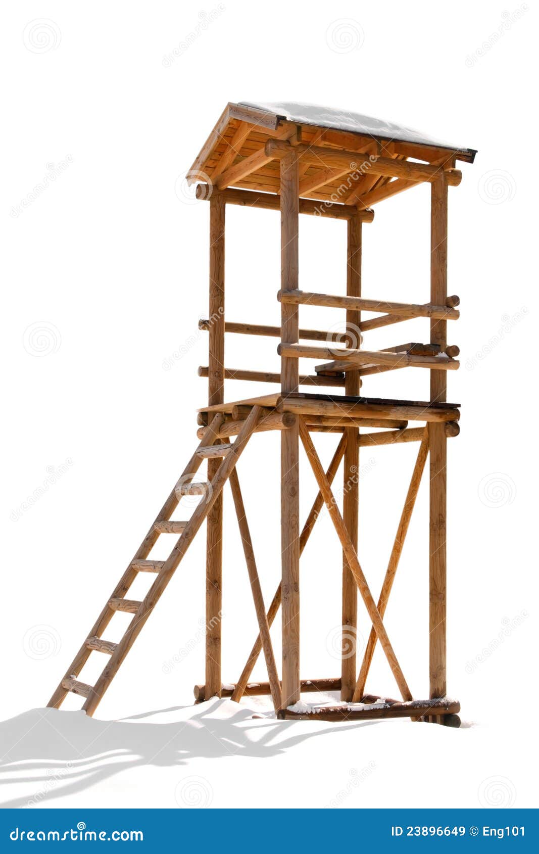 Wooden Lifeguard Tower stock image. Image of supervise - 23896649