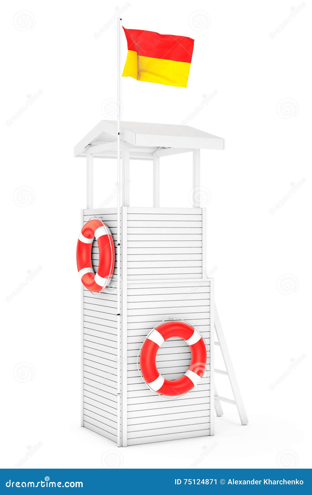 Wooden Lifeguard Stand Silhouette Vector Illustration | CartoonDealer ...