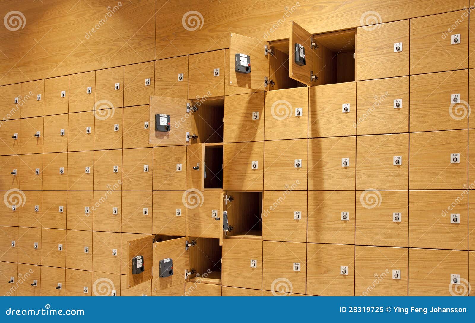 Wooden lockers stock image. Image of pattern, wood, wooden - 28319725