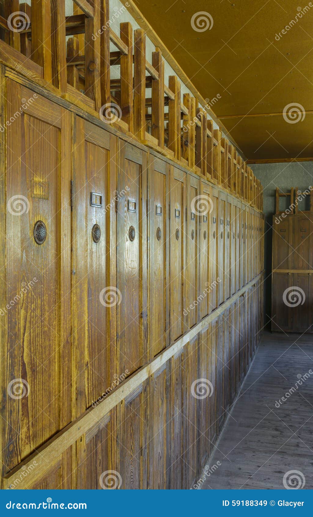 Wooden Lockers in Dachau Concentration Camp, Germany Editorial Stock ...